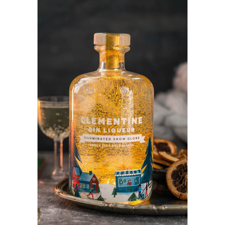 Clementine Gin Liqueur Illuminated Snow Globe | Snekugle m. 23 kt guld – TastingClub